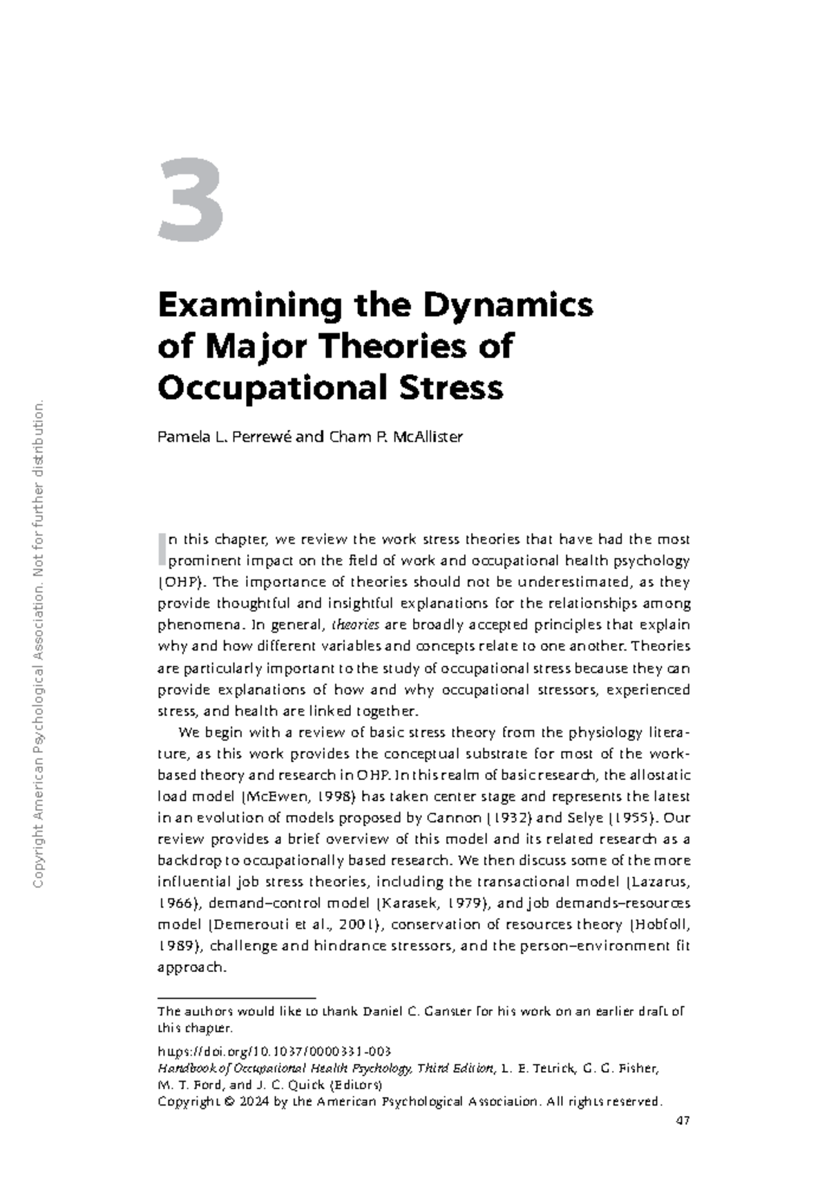 Exploring Major Theories of Occupational Stress: Dynamics & Research ...