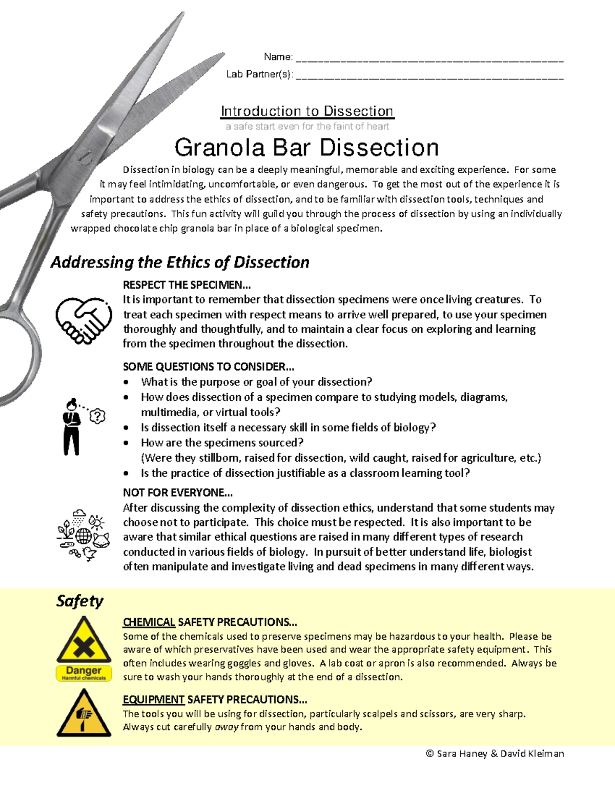 Granola Bar Dissection - Name ...