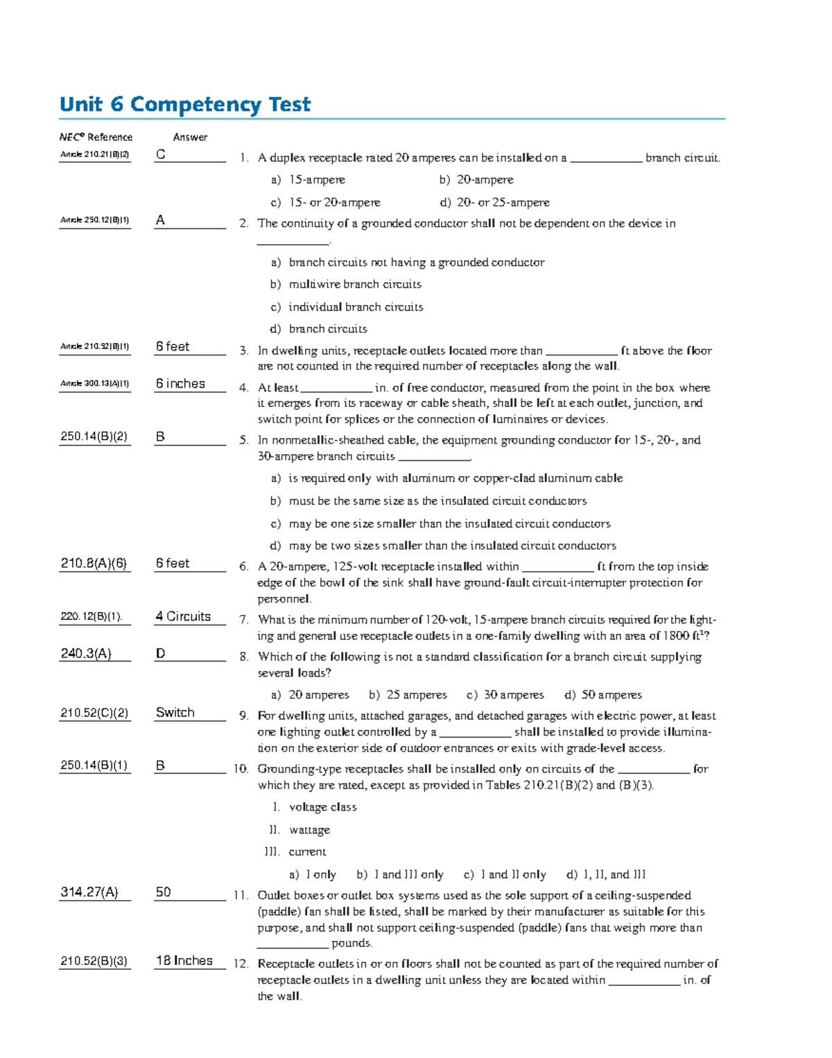 Miller IG9e Chapter 06 Review: Unit 6 Competency Test Questions - Studocu