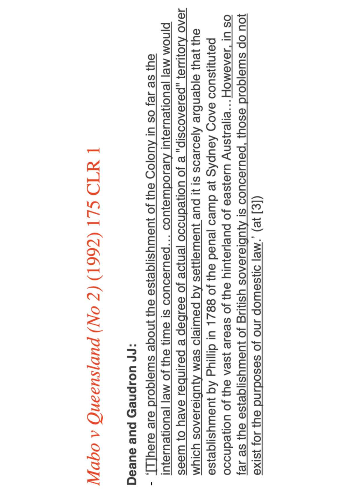 Mabo v Queensland (No 2) (1992) Case Study Analysis - Studocu