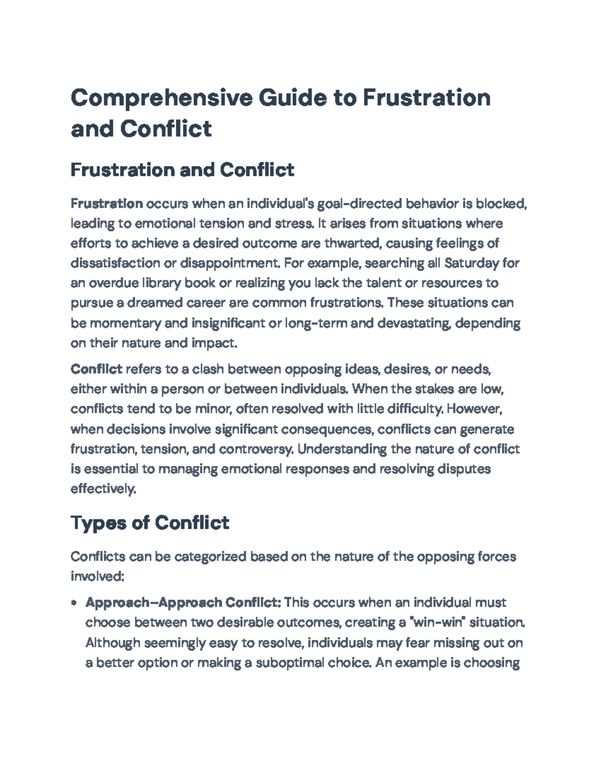 Comprehensive Guide to Frustration & Conflict Management Strategies ...