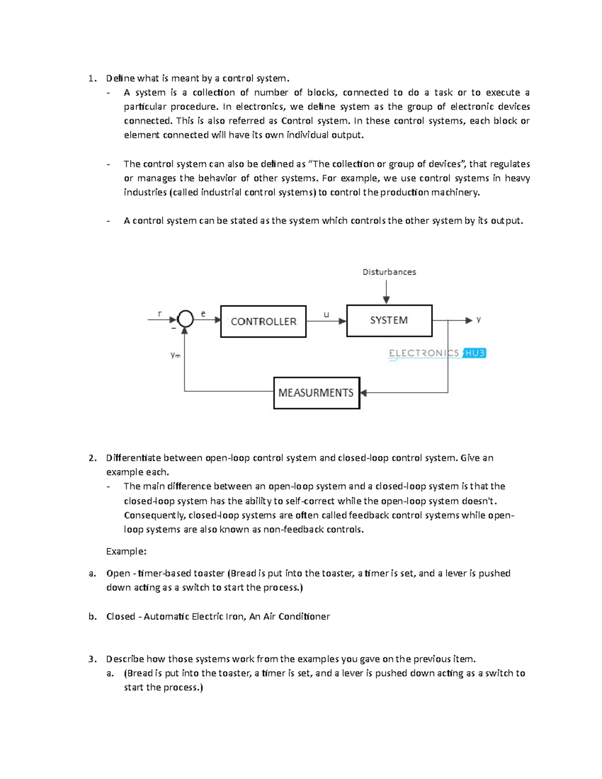 Control Systems: Key Concepts and Feedback Theory Overview - Studocu