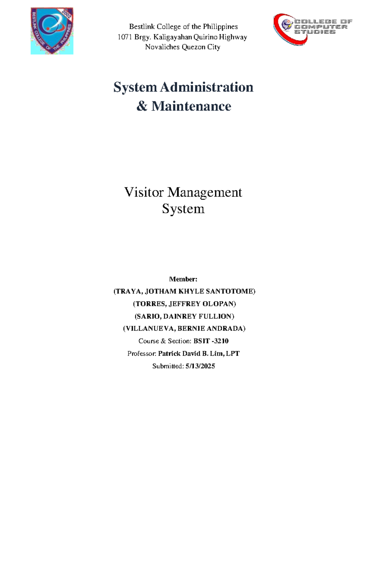 System Administration and Maintenance Project (BSIT) - Studocu