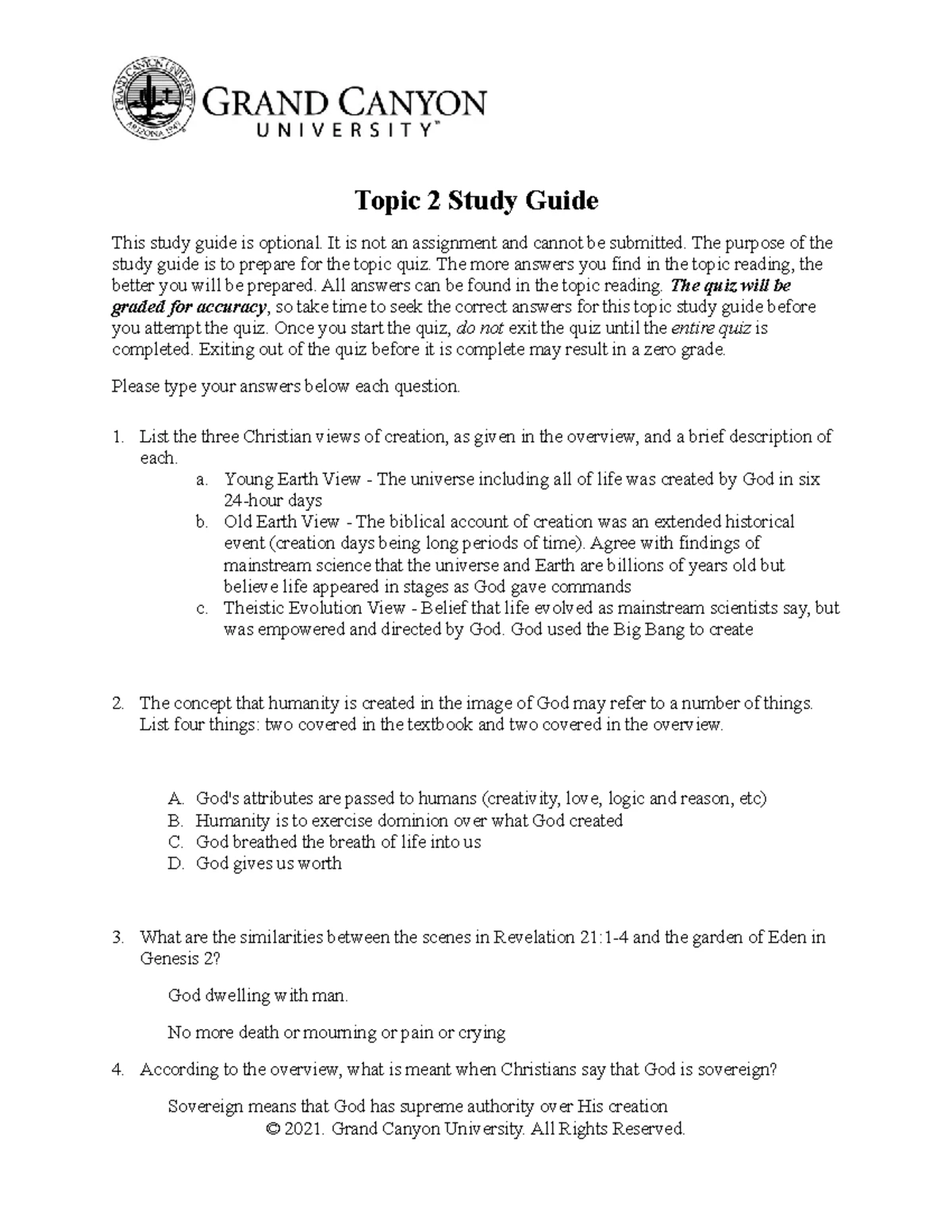 Topic 1 assignment - Basic Components of Worldview Name: Amy Payne ...