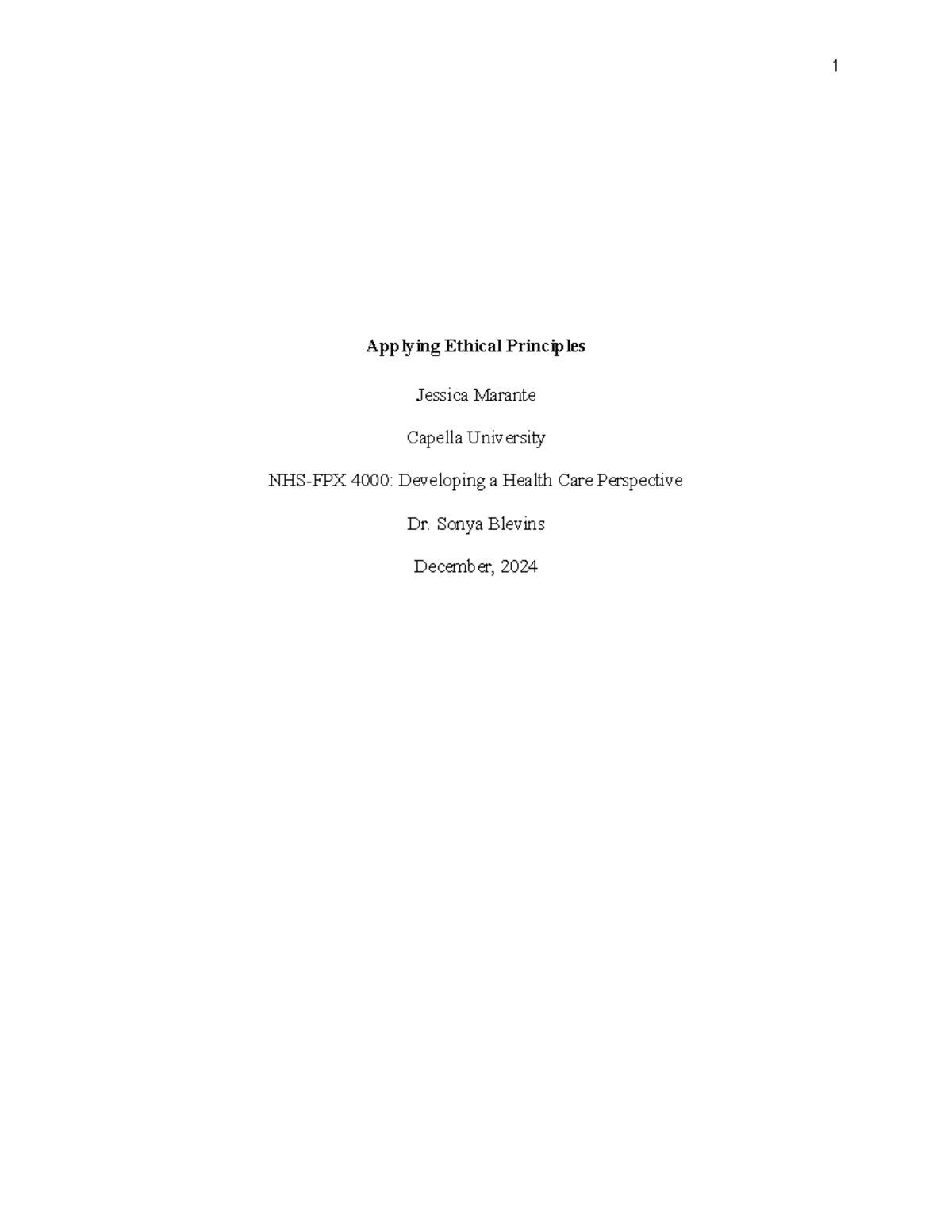 Applying Ethical Principles updated - Applying Ethical Principles ...