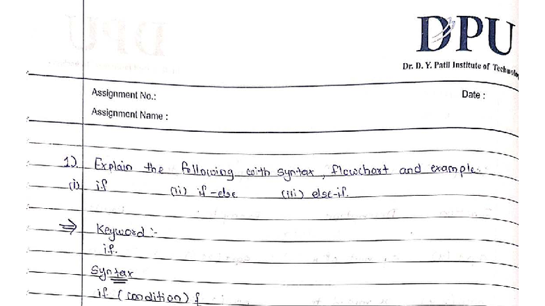 FPL 3: C Programming Assignment on Control Structures and Flowcharts ...