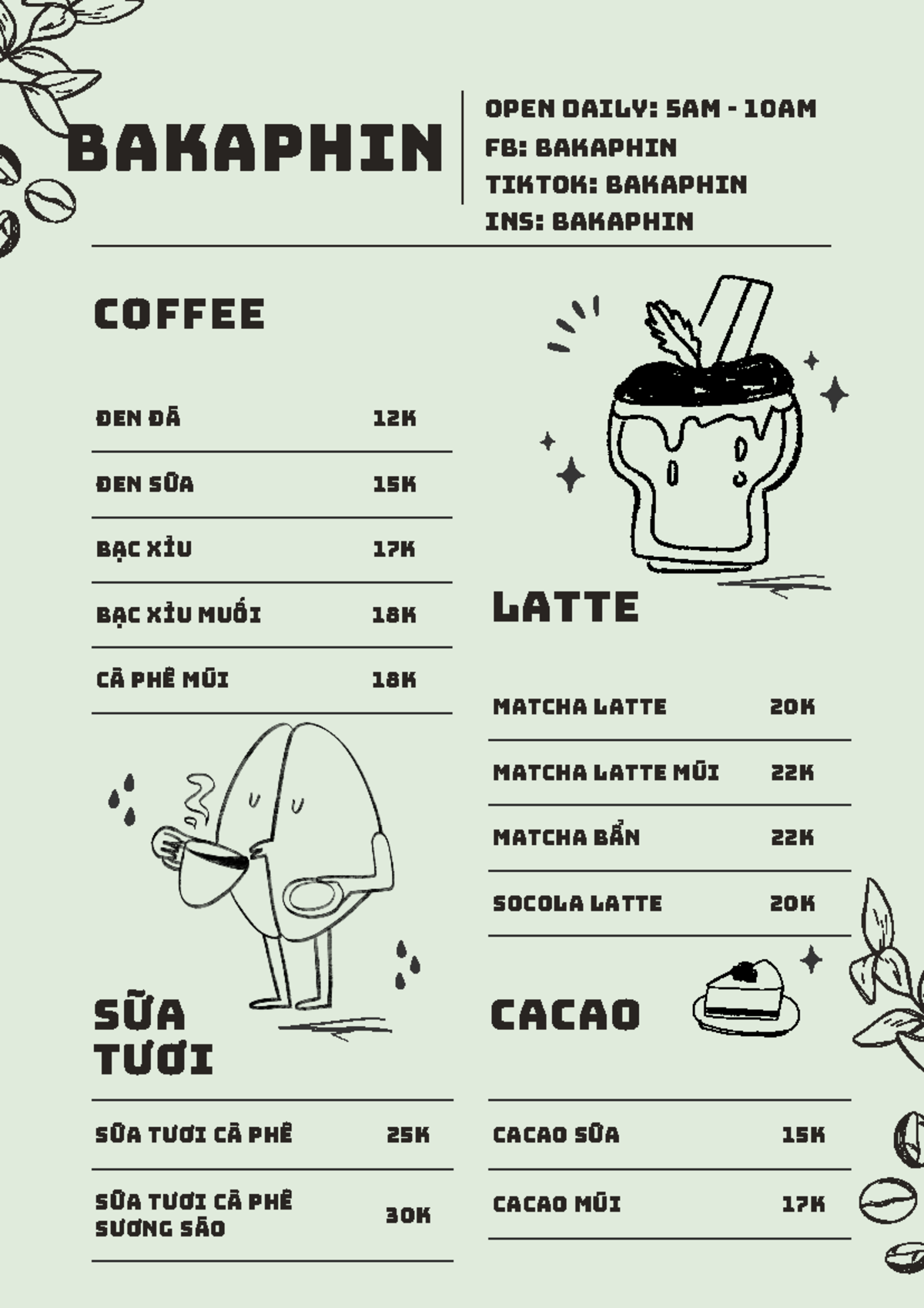 Black and White Doodle and Simple Cafe Menu - Tổng quan về Logistics và ...