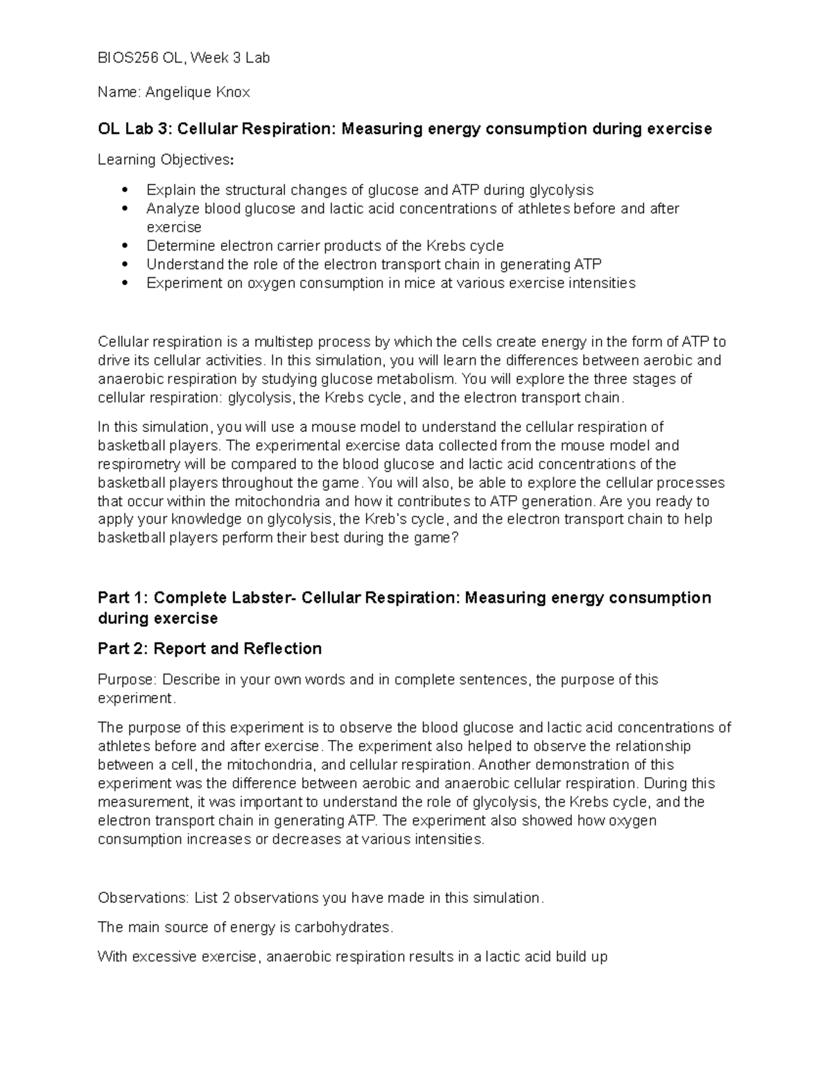 BIOS 256 Lab 3 - Cellular Respiration and Energy Consumption in ...