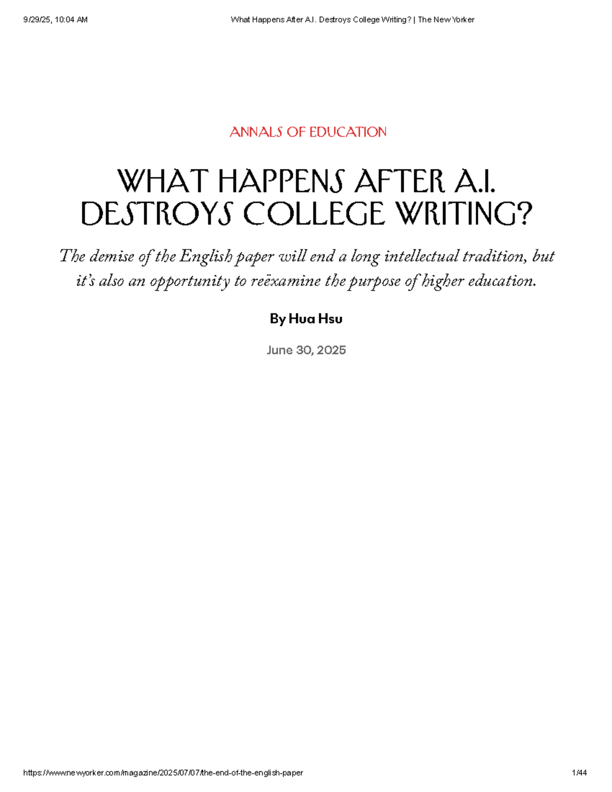 10:04 AM A.I. and the Future of College Writing: A New Era in Education ...