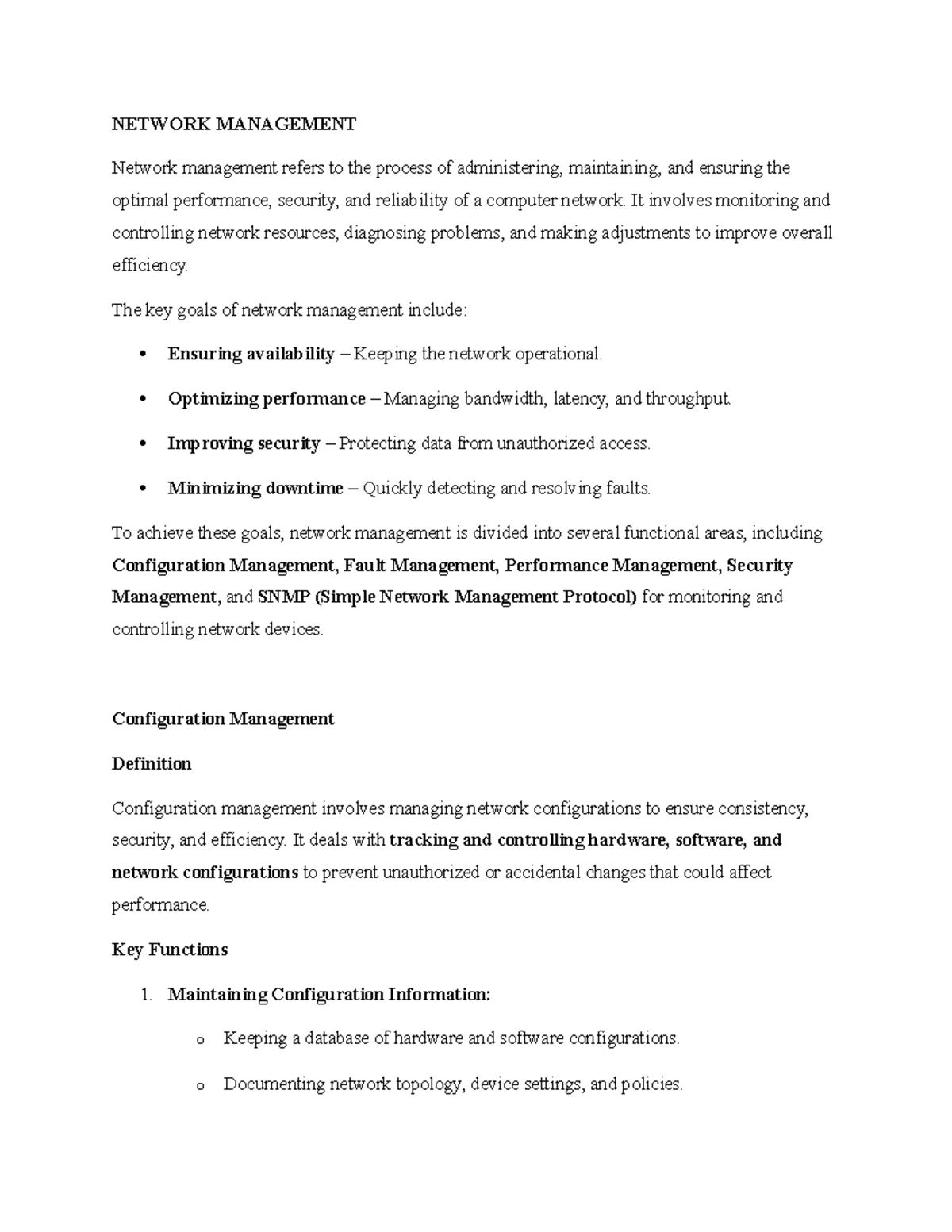 Lecture 5 - Know how to design the network - NETWORK MANAGEMENT Network ...