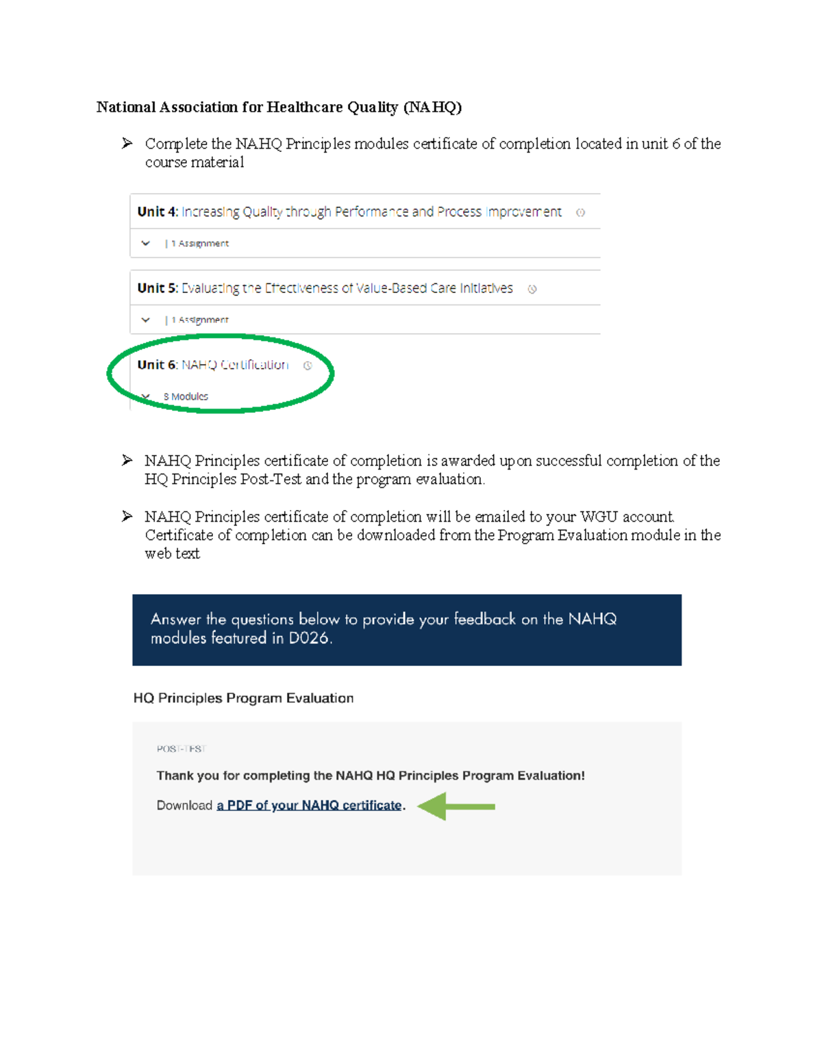 National Association for Healthcare Quality (NAHQ) - NAHQ Principles ...