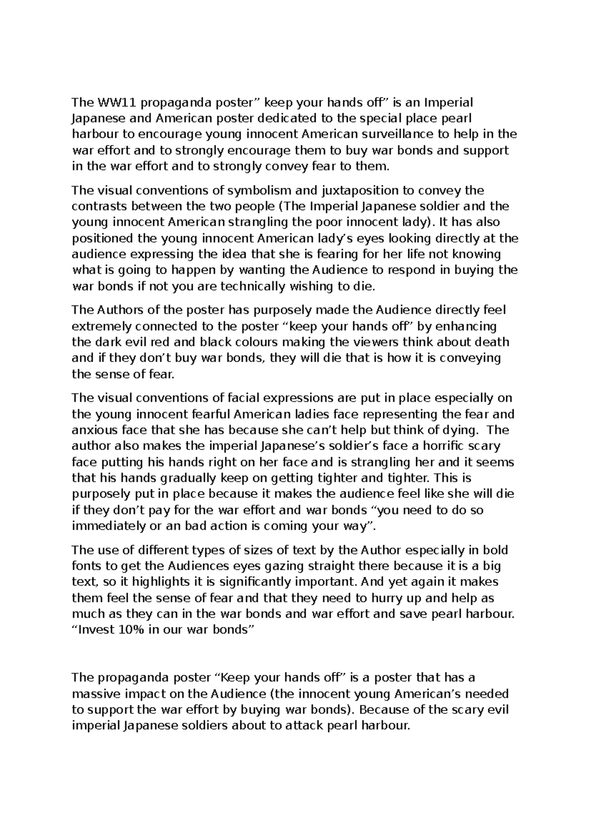 English Propaganda Assessment: Analyzing WWII Posters and Their Impact ...