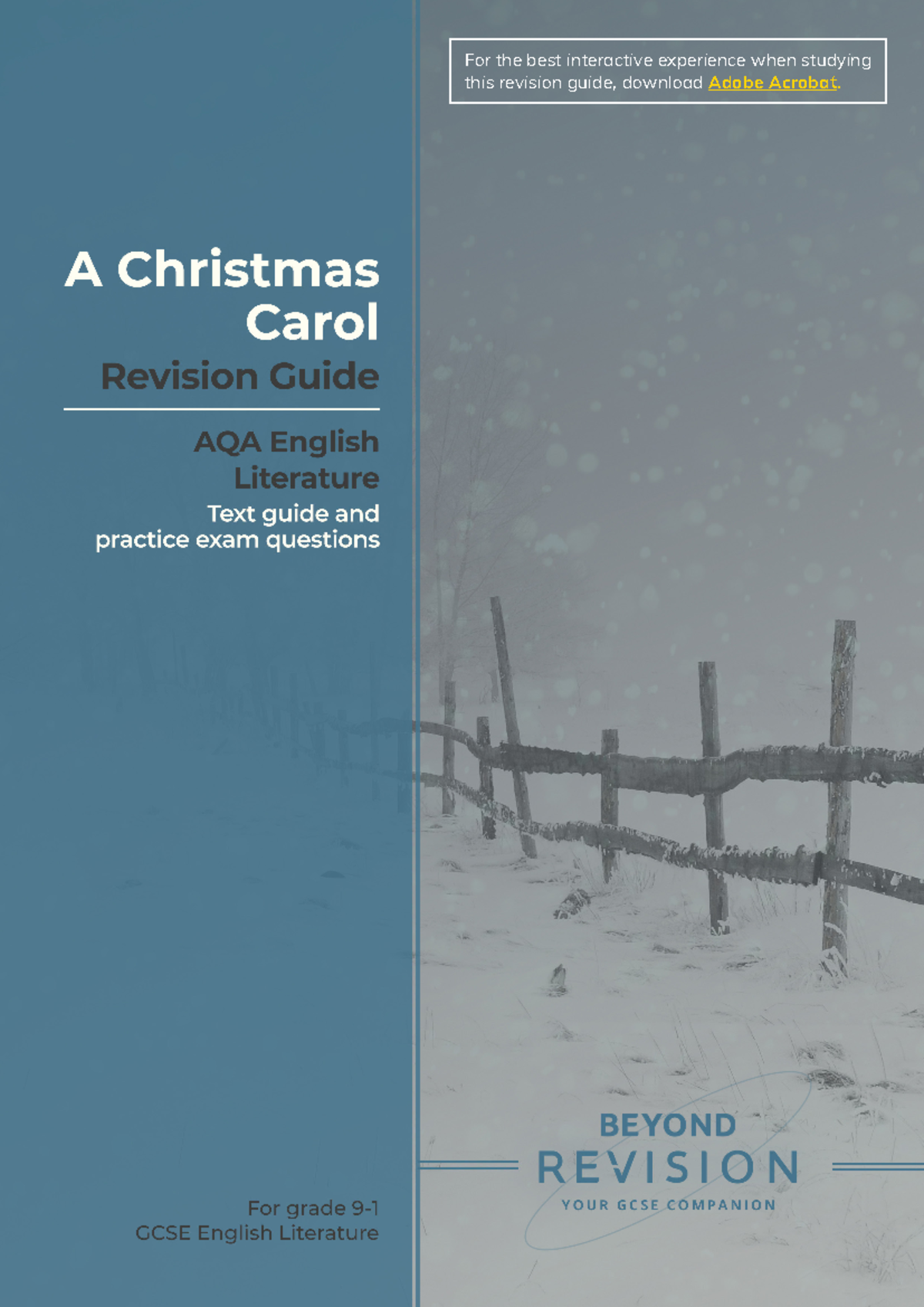 A Christmas Carol GCSE Revision Guide & Exam Tips - Studocu
