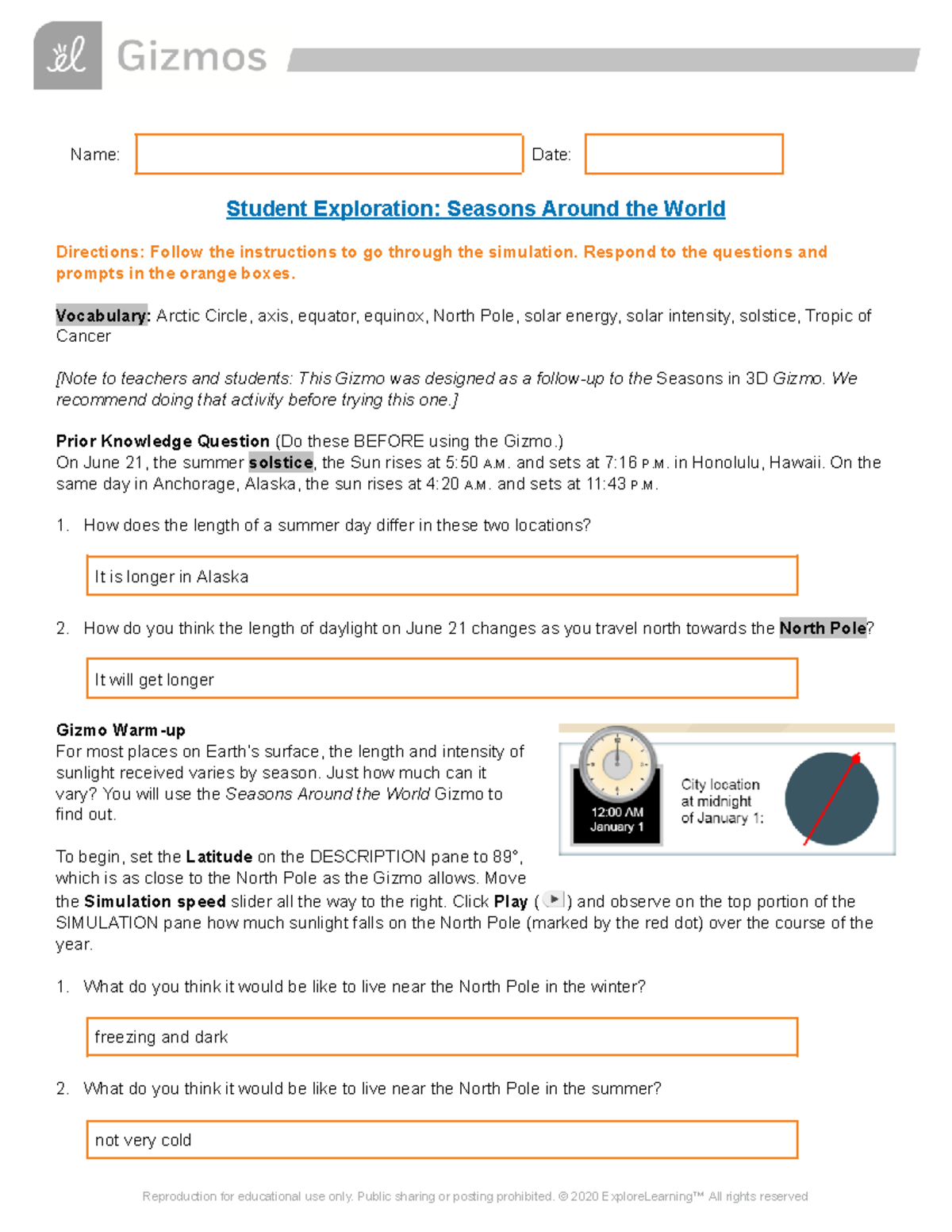 Seasons Around the World Exploration - DCHS 2027 Simulation Guide - Studocu
