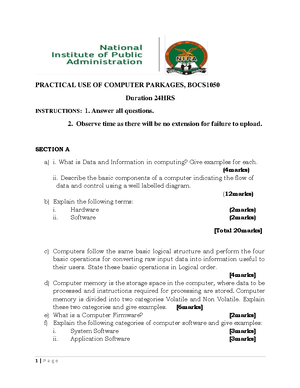 Assignment 2 computer packages - Assignment 2 MS Access Practical ...