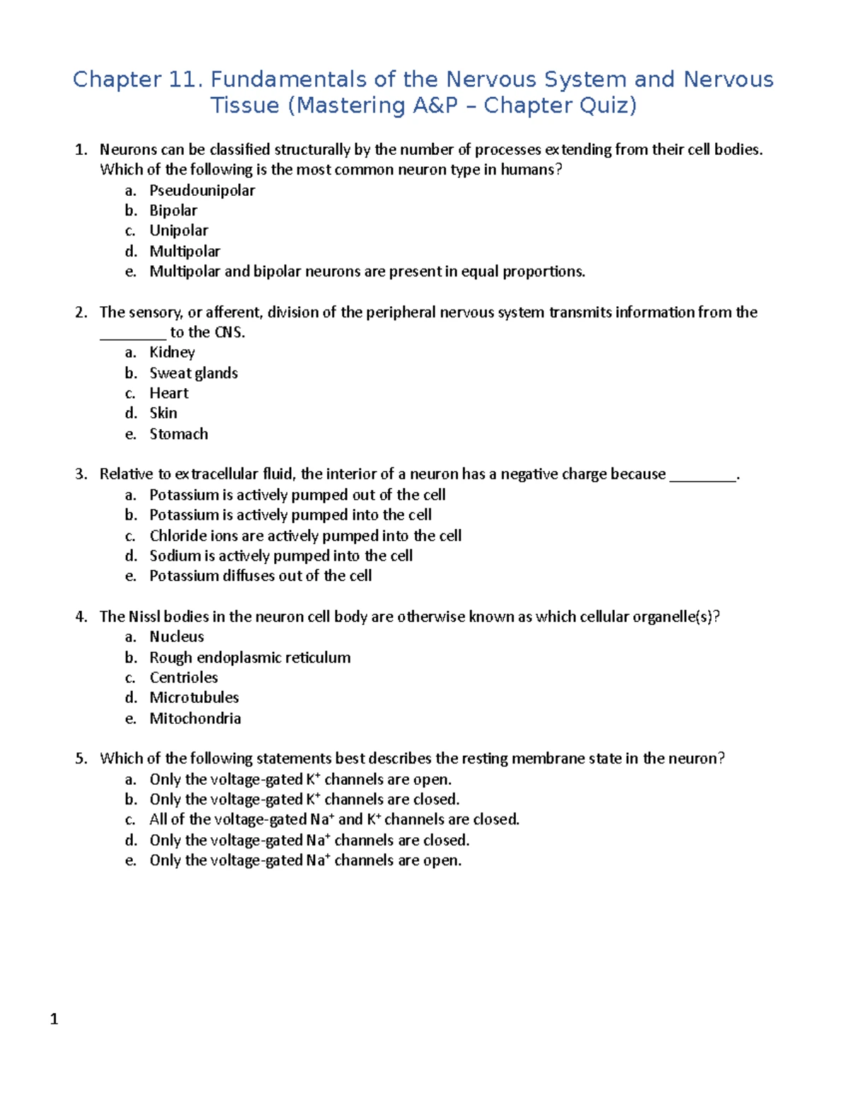 Chapter 23. Chapter Quiz (Pearson) - Chapter 23. The Digestive System ...