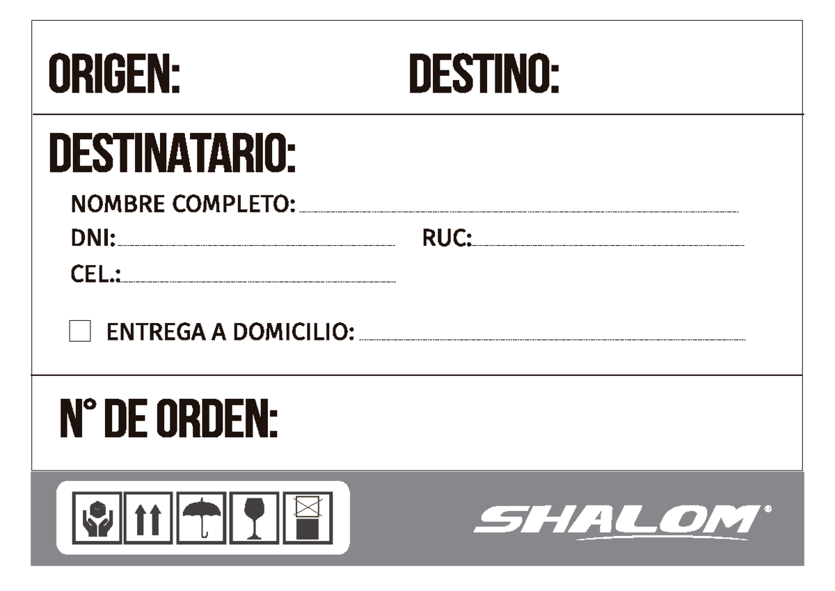 Rotulo shalom - Correcto embalaje de productos en cadena logística ...