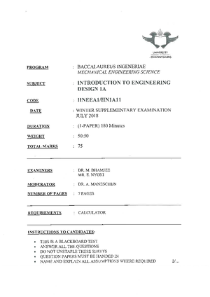 Iineea 1 Tutorial 1 Solutions - IINEEA1 Tutorial 1 Solutions Question 1 The plane truss shown in ...
