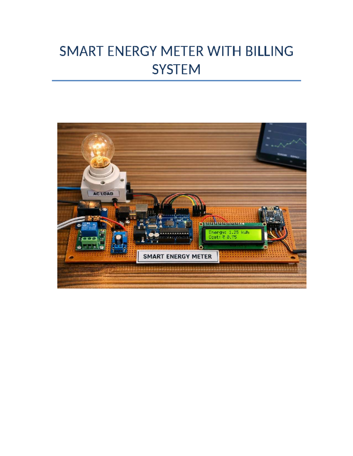 Smart Energy Meter with Automated Billing System Report - Studocu