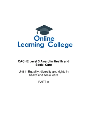 Assignment 3 Equality and Diversity - Level 5 Diploma in Leadership and ...