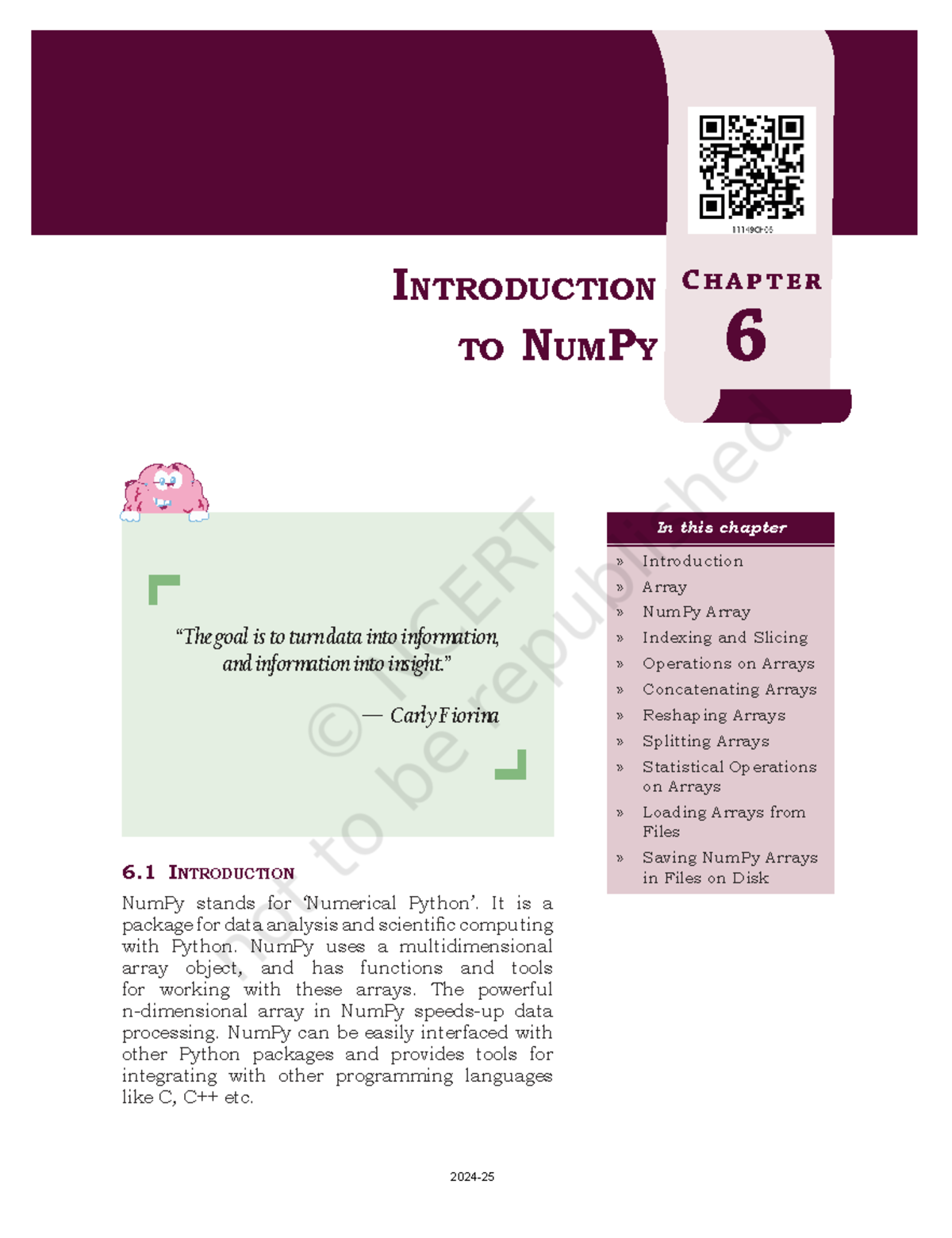 Introduction to NumPy Arrays - Chapter 6 Notes (Informatics Practices ...