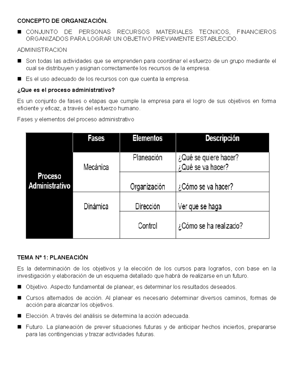 Compendio Administracion general II Btpcf 2 - CONCEPTO DE ORGANIZACIÓN ...