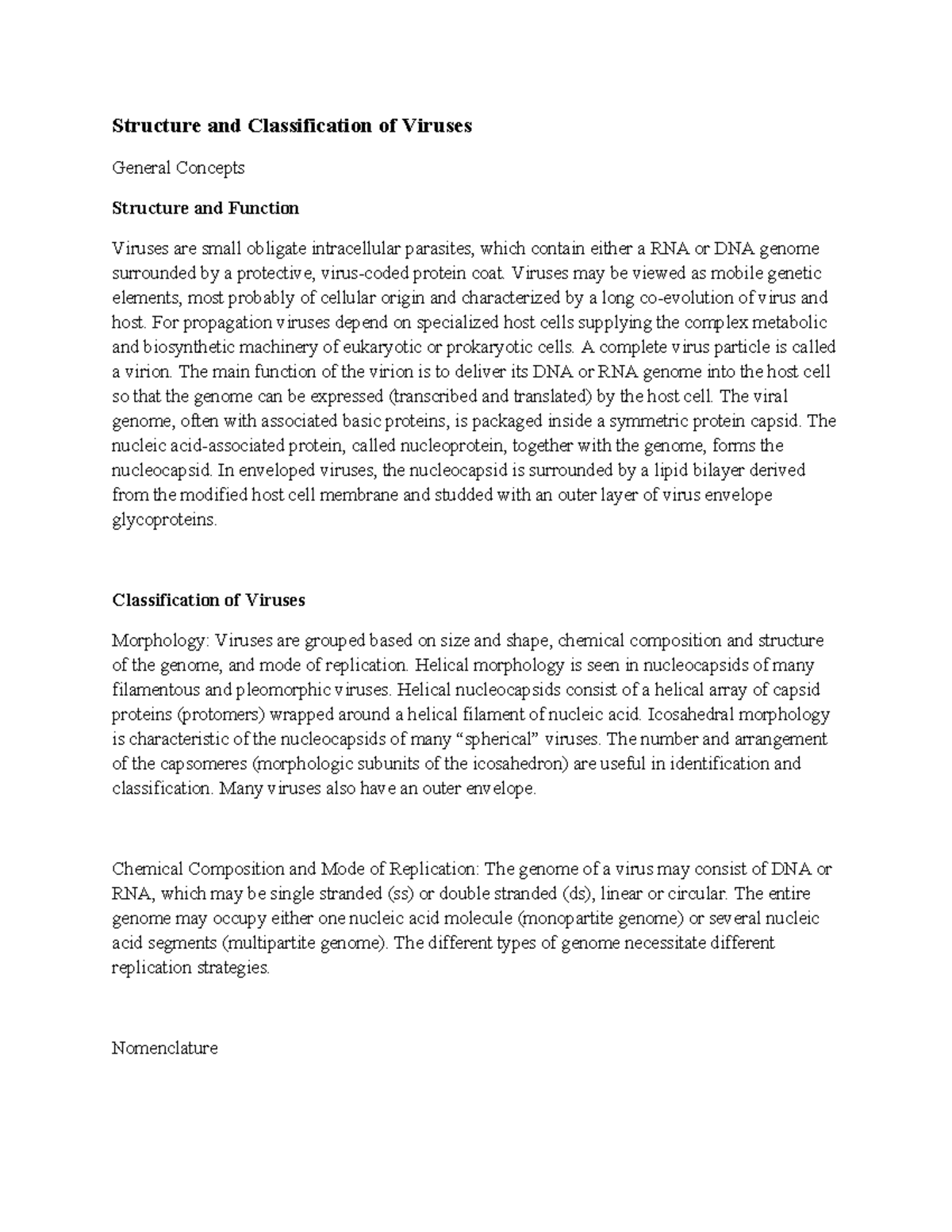 Classification of Viruses: Structure and Function Overview - Studocu