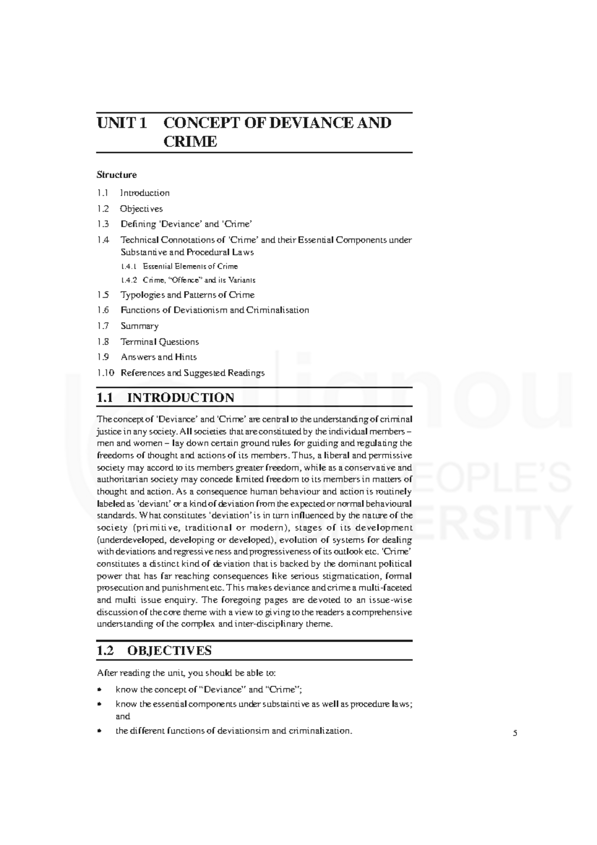 Unit 1: Concept of Deviance and Crime - Comprehensive Study Notes - Studocu