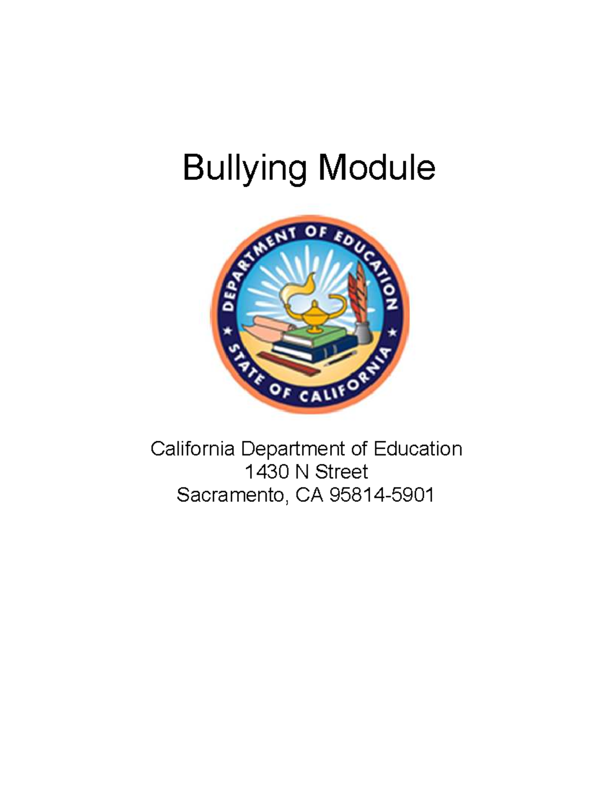 Anti-Bullying Training Module: Understanding and Preventing Bullying ...