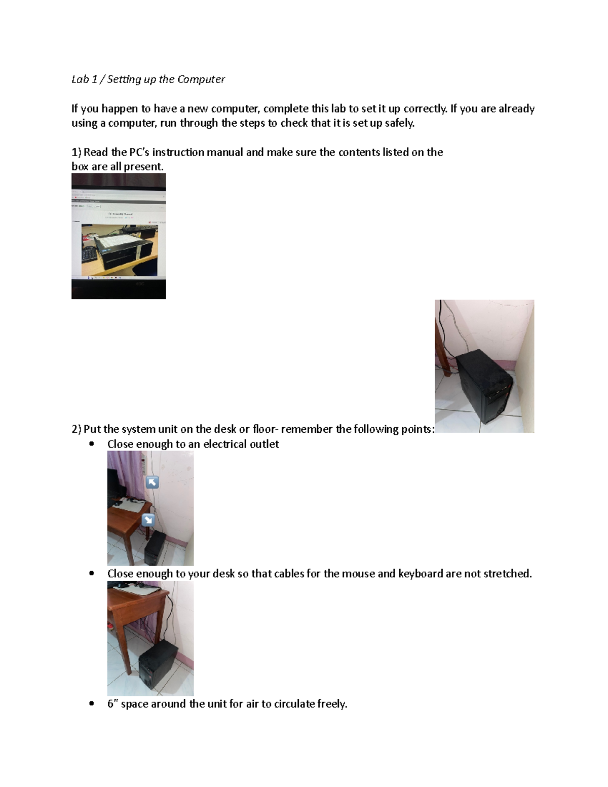 ITLAB 101: Computer Setup Exercise #1 - Lab Instructions - Studocu