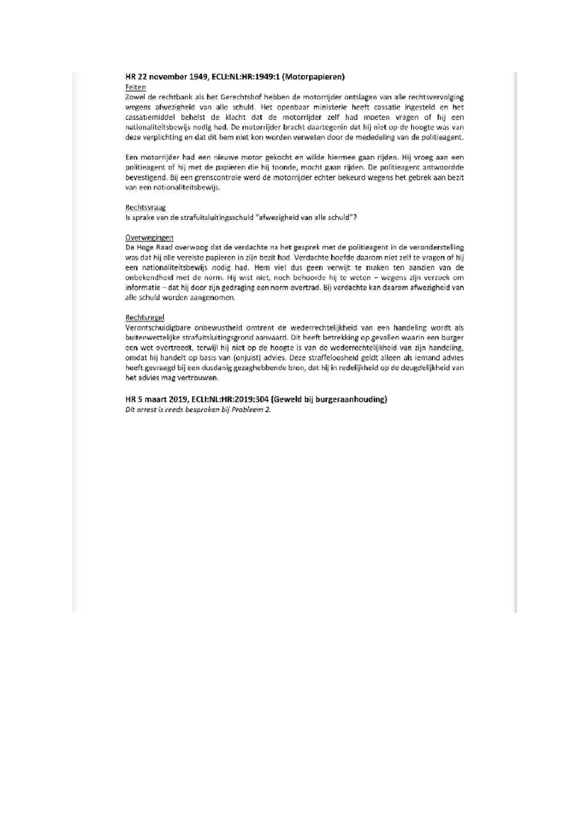 HR 22 nov 1949, ECLI:NL:HR:1949:1 - Motorpapieren en Rechtsvragen ...