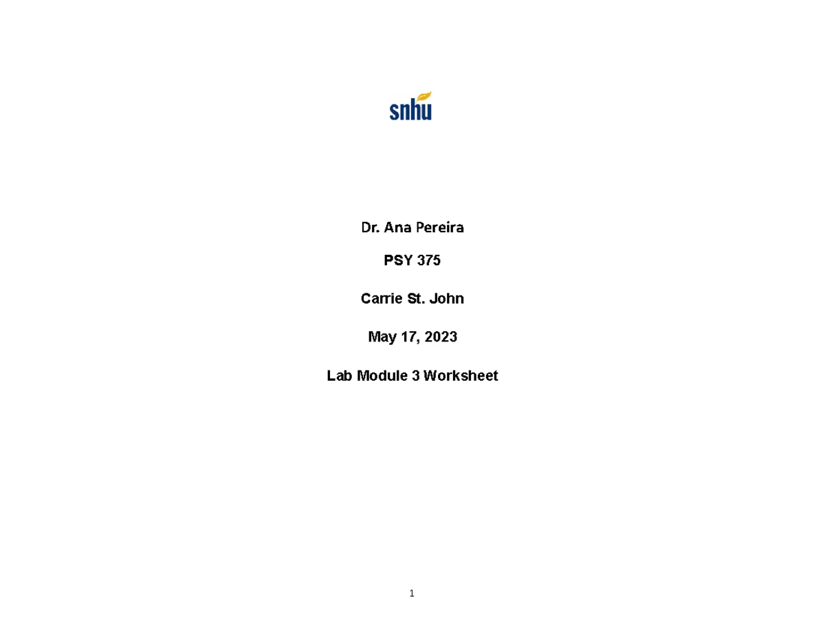 Psy 315 Module 7-3 Final Paper: Behavioral Therapy Case Study - Studocu