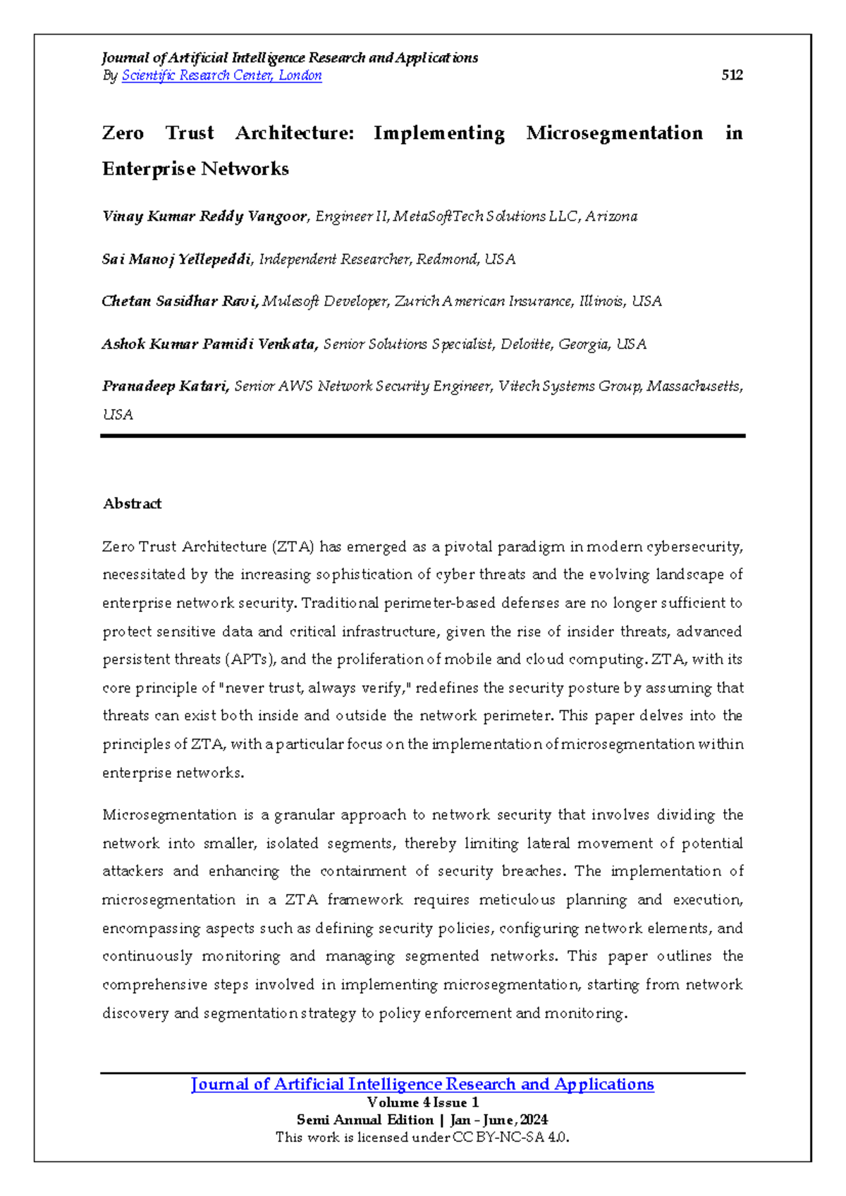 Zero Trust Architecture (ZTA): Microsegmentation in Enterprise Networks ...