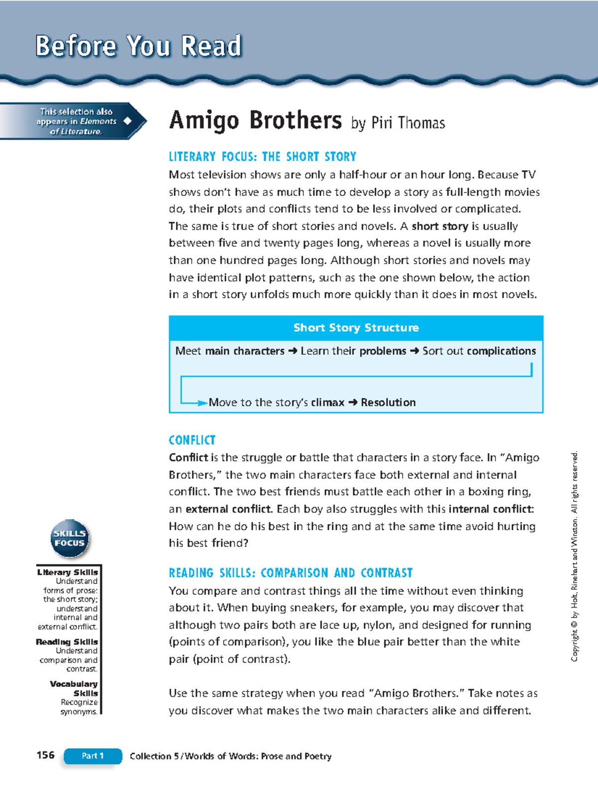 Amigo Brothers: Exploring Conflict in Piri Thomas's Short Story - Studocu