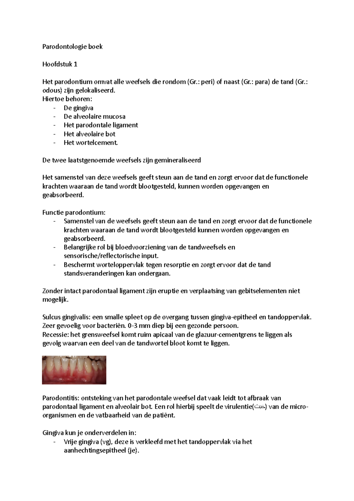 Parodontologie Hoofdstuk 1: Structuur en Functie van het Parodontium ...