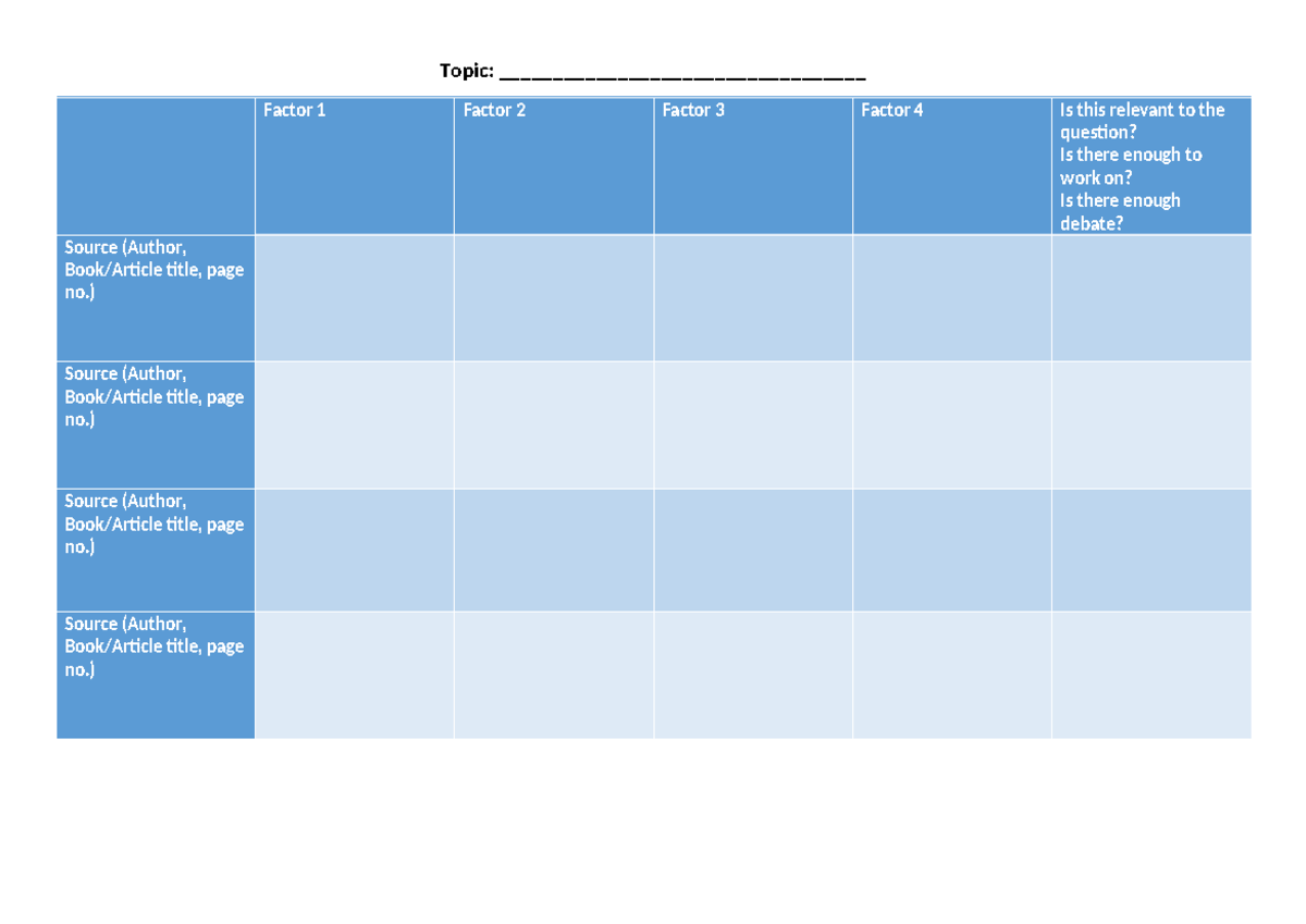 Synthesis matrix template - CENG25100 - Topic ...