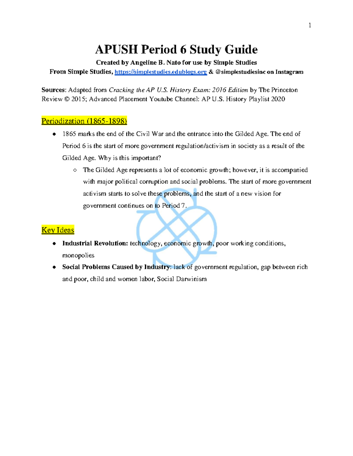 APUSH Period 6 Study Guide: The Gilded Age and Its Impacts - Studocu