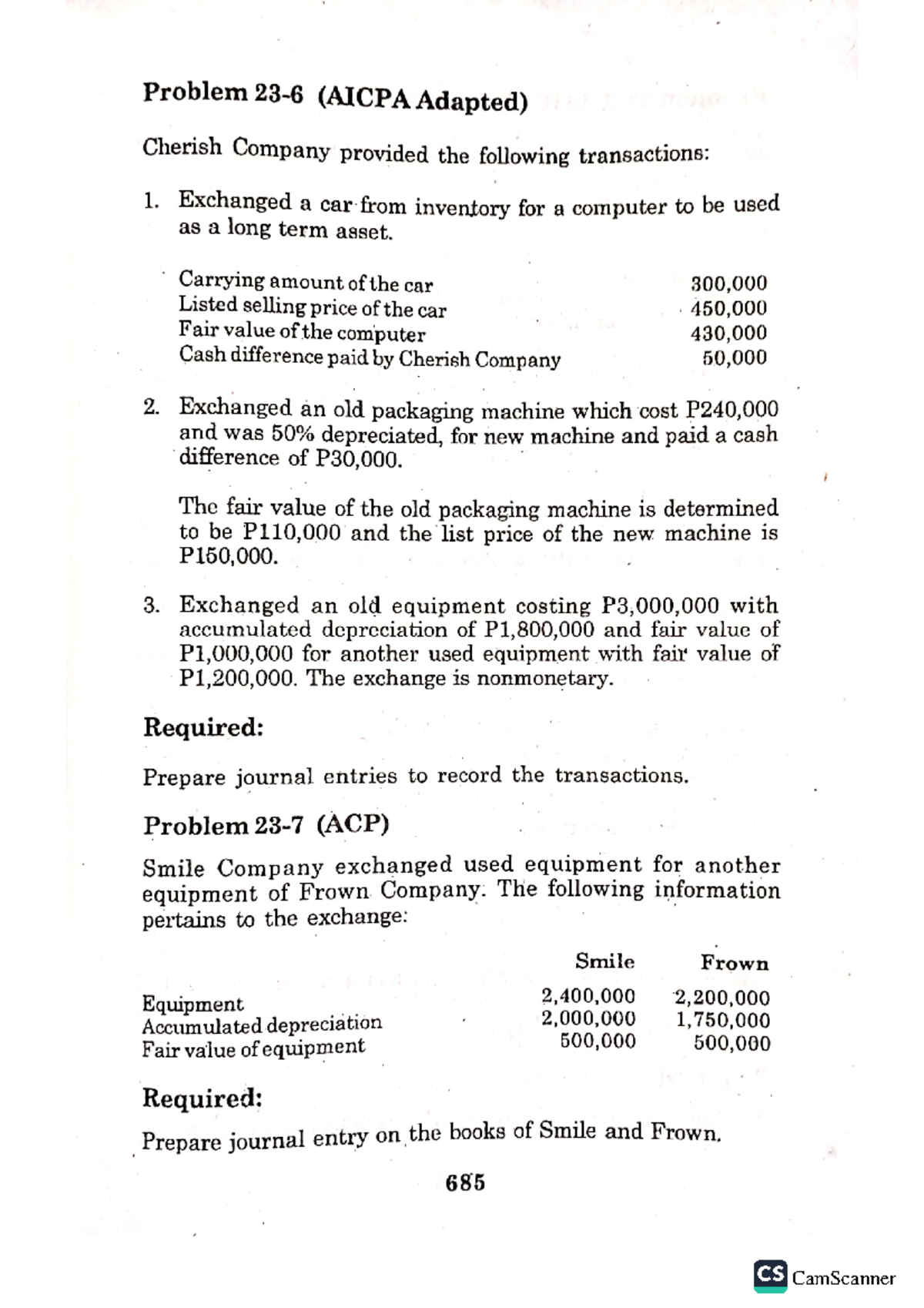 Intermediate Accounting (Volume 1) - Problem 23 Solutions - Studocu