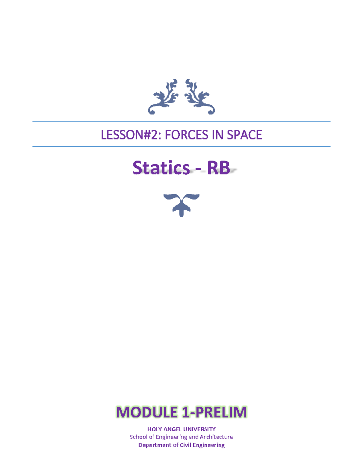 Module 1 - Lesson 2: Understanding Forces in Space - Studocu