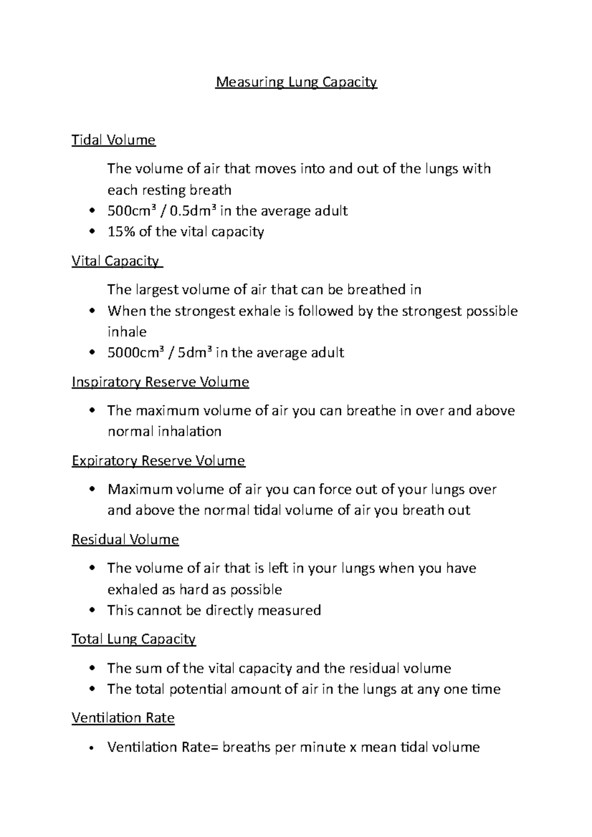 Measuring Lung Capacity: Key Volumes & Definitions in Respiratory ...