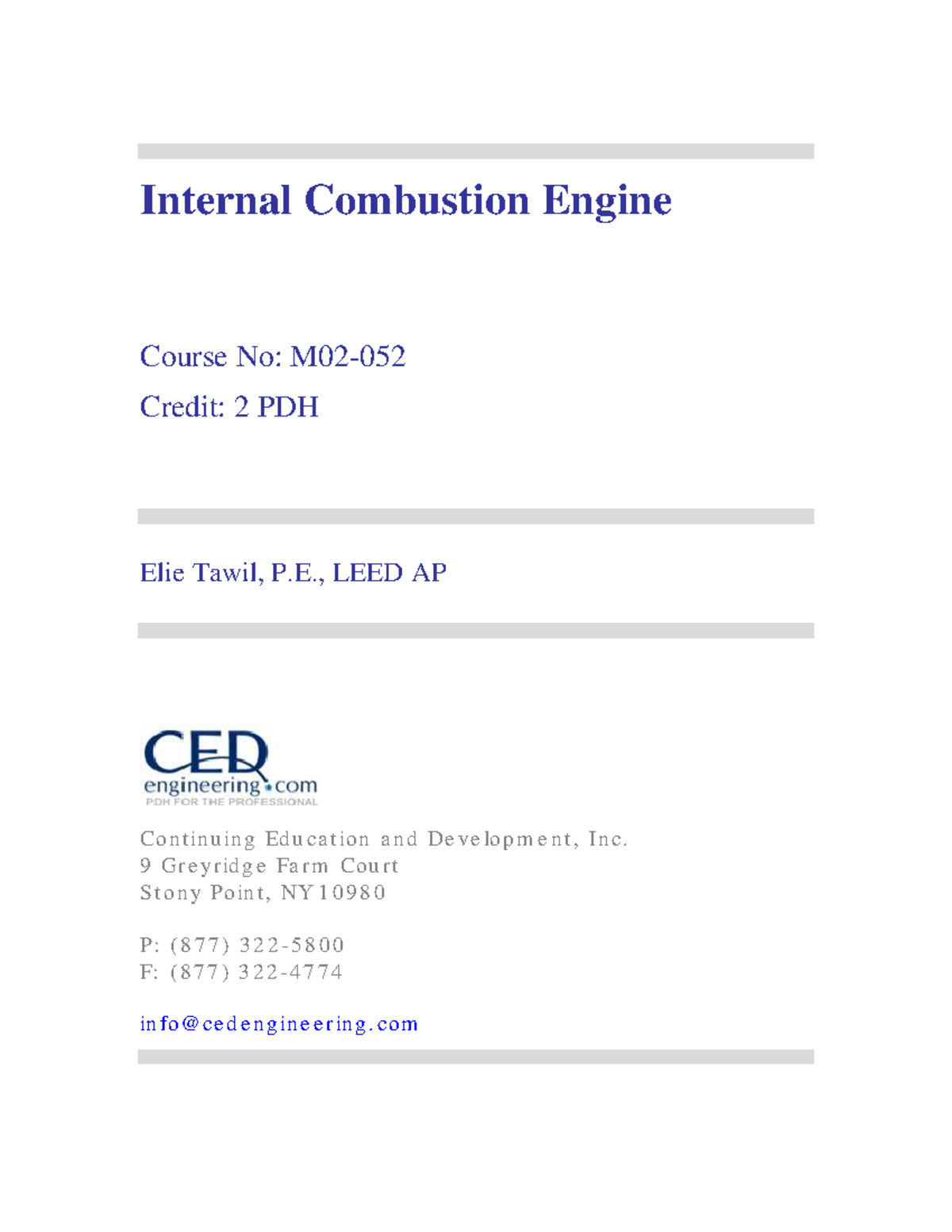 Internal Combustion Engine - Chapter 12 Overview and Principles - Studocu
