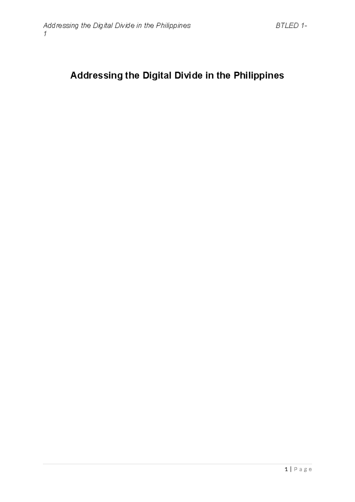 Addressing the Digital Divide in the Philippines: Examining ...