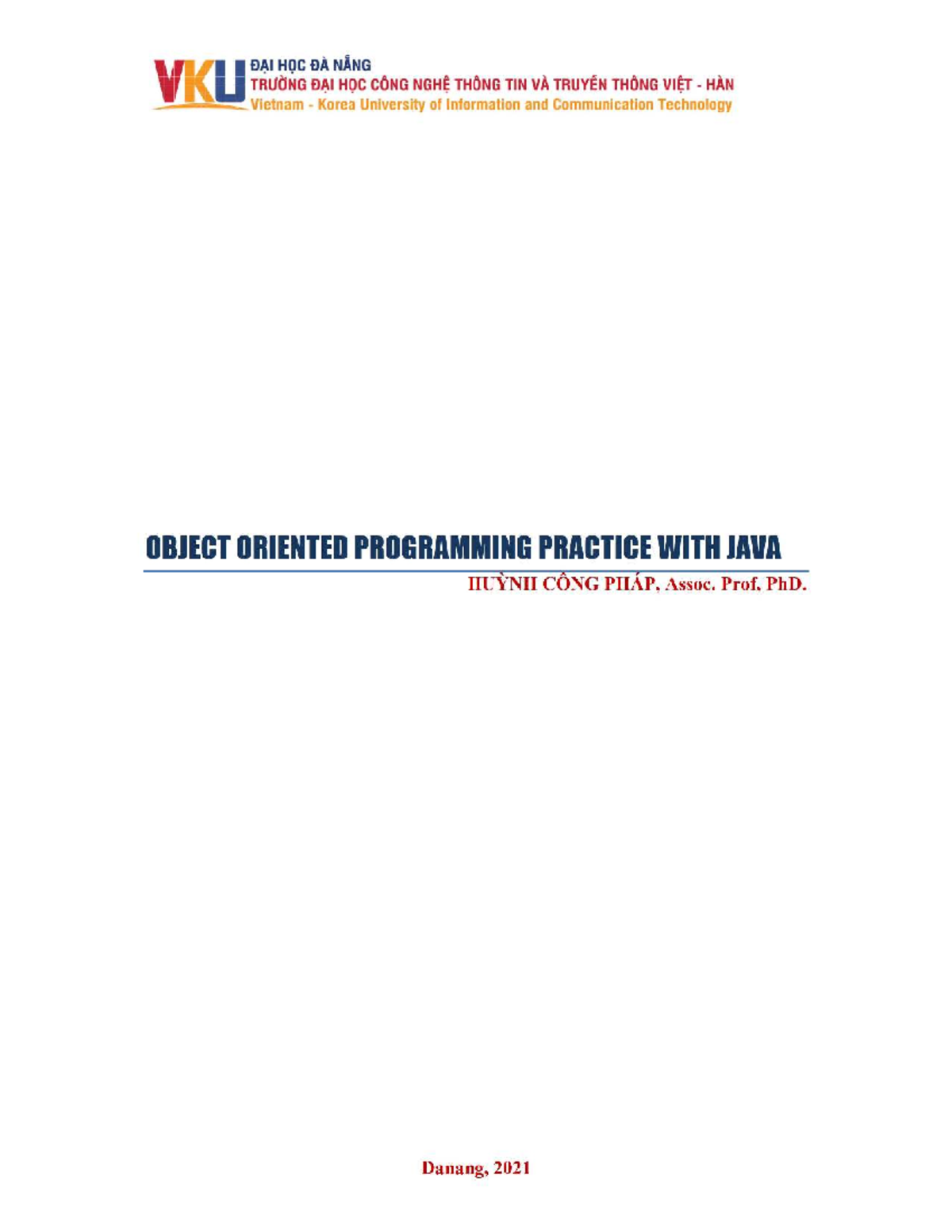 OOP Practice with Java - Lab Exercises (Course Code: VKU) - Studocu