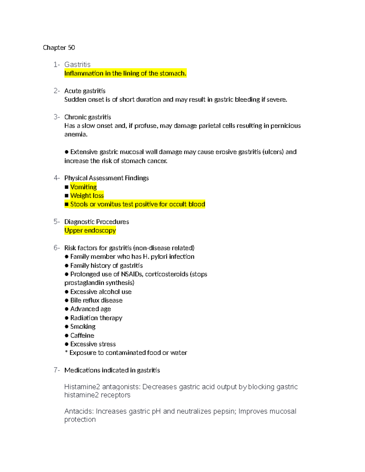 Chapter 50: Key Concepts and Questions on Gastritis and Its Management ...