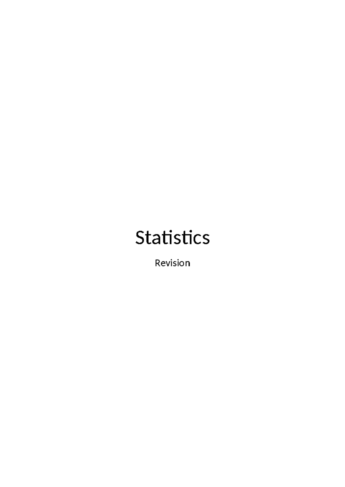 A LEVEL Statistics Revision Notes: Large Data Set Analysis - Studocu