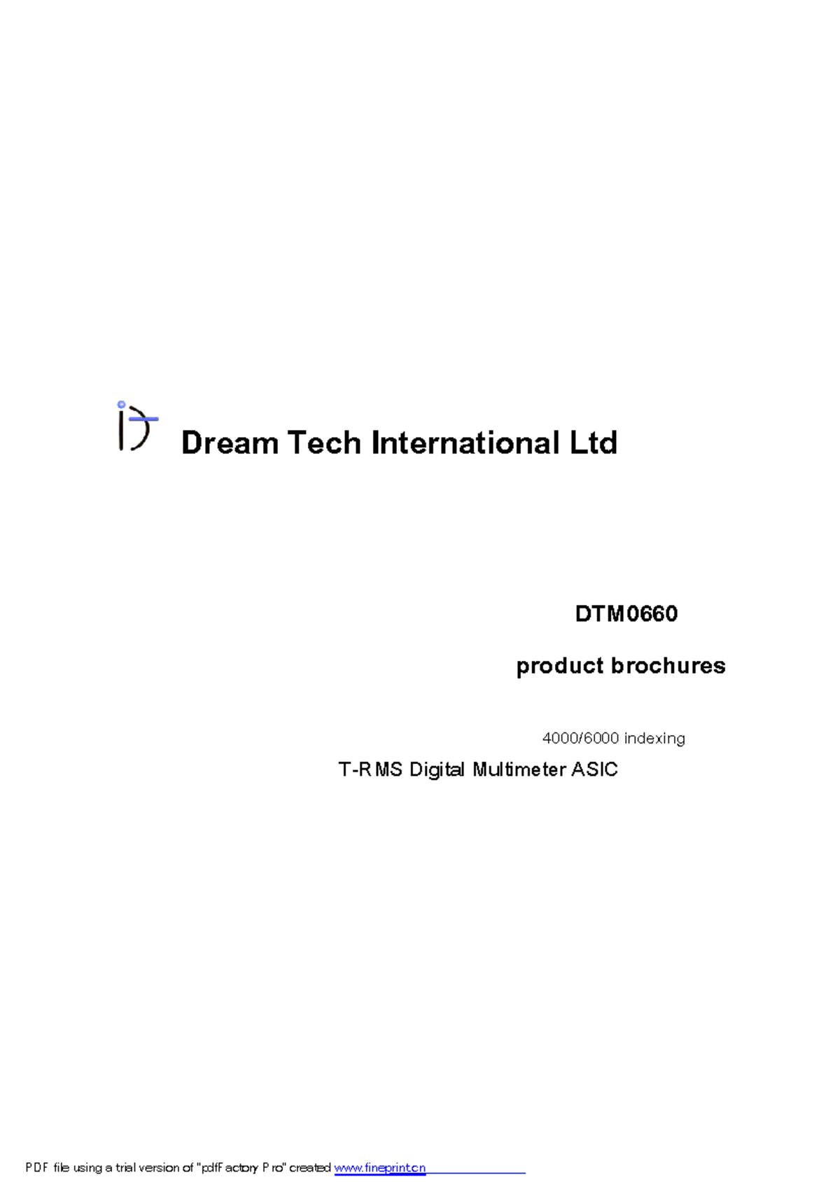 DTM0660 Digital Multimeter Product Brochure Indexing Guide - Studocu