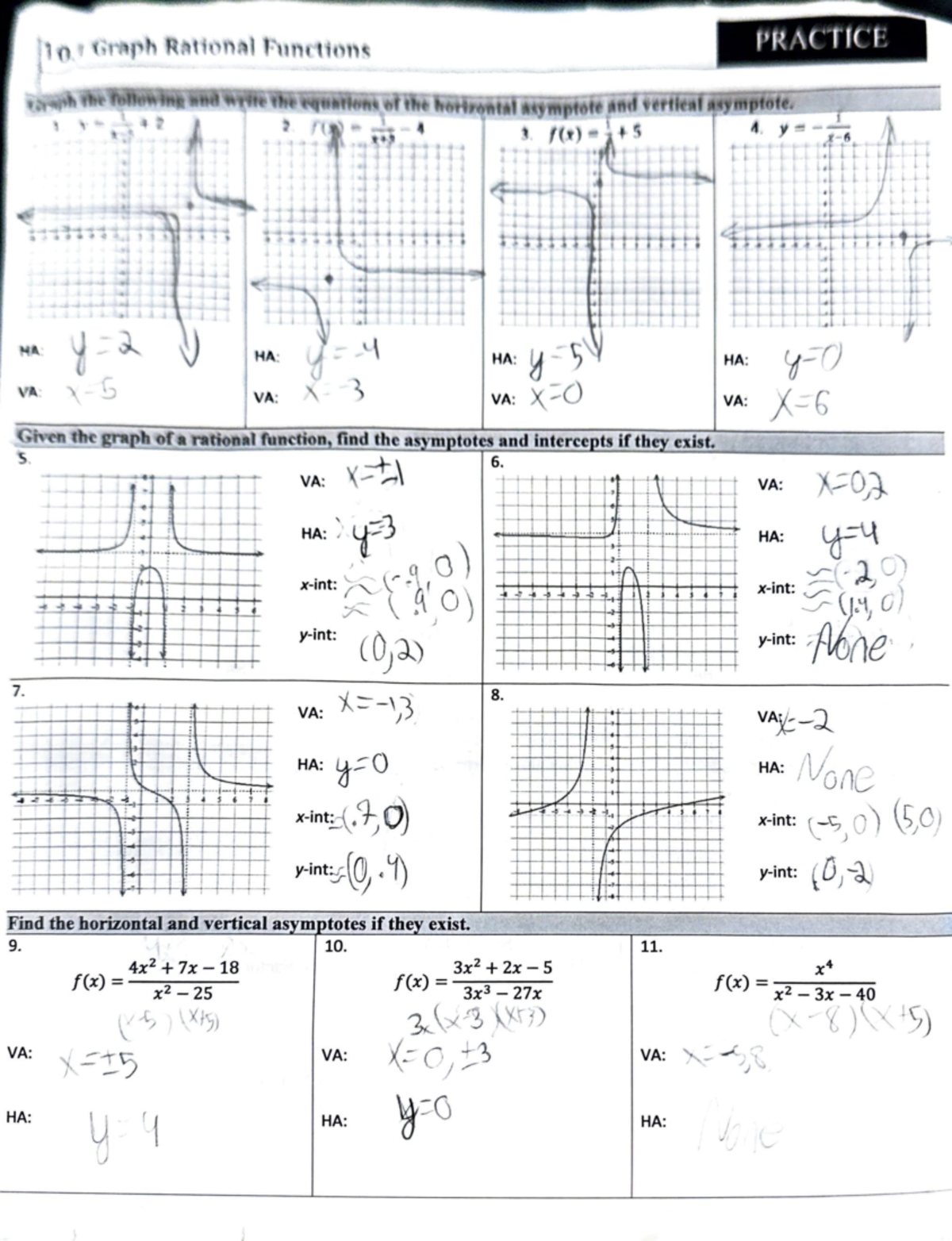 Adobe Scan Apr 10, 2024 - Algebra 2 Honors Assignments - a ...
