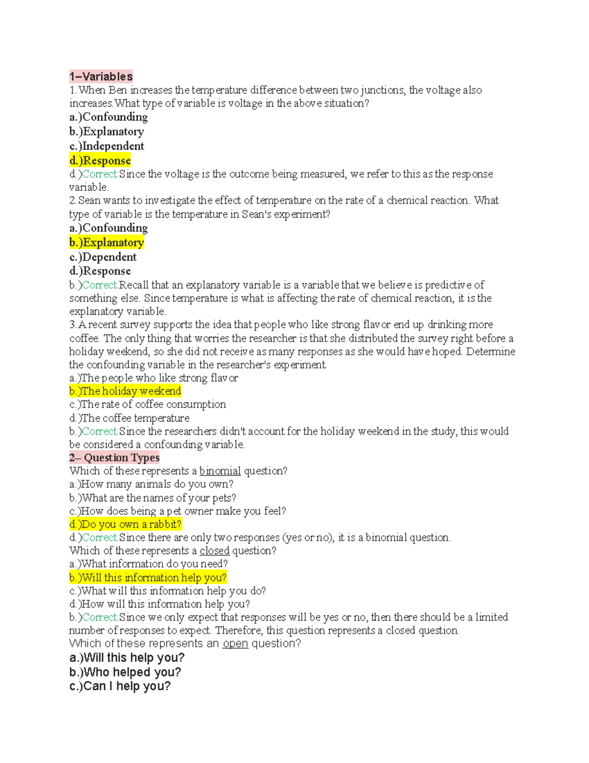 Unit 1: Data Sampling & Variable Types in Statistics Notes - Studocu
