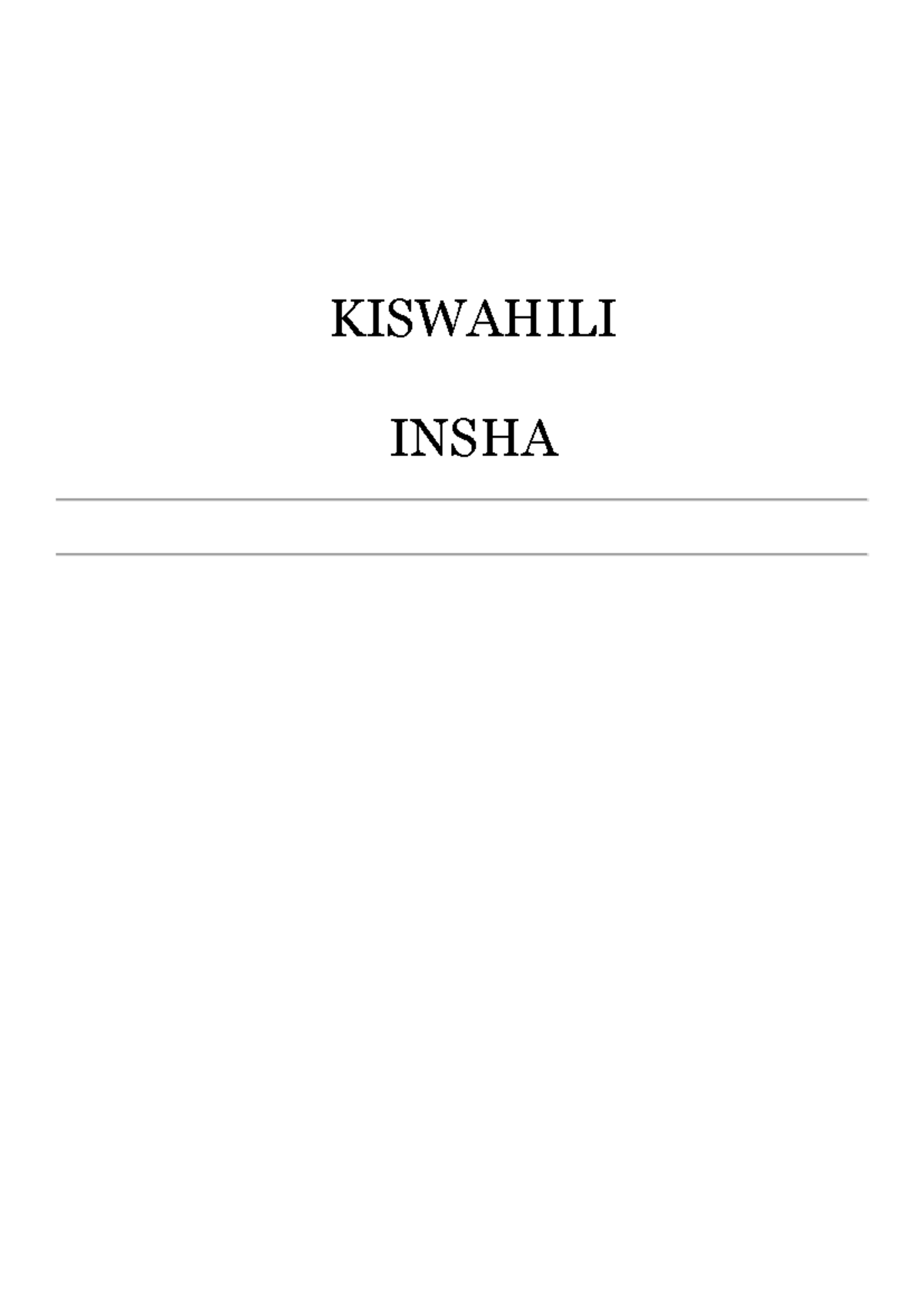 AINA ZA INSHA KISWAHILI: Mwongozo wa Kuandika Insha za Kawaida na ...
