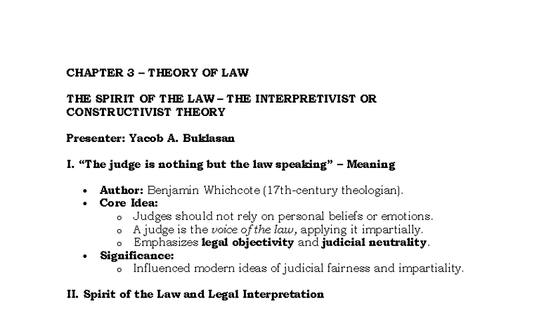CHAPTER 3: THE SPIRIT OF THE LAW - INTERPRETIVIST & CONSTRUCTIVIST ...